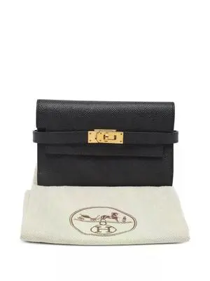 Hermès 2018 Kelly Depliant Trifold Wallet - Black