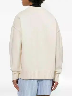 AMI Paris De Coeur Cardigan - Neutrals