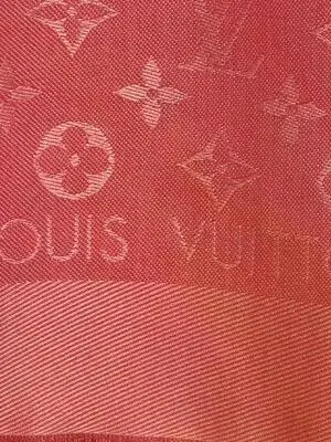 LOUIS VUITTON Monogram-pattern Square Scarf - Pink