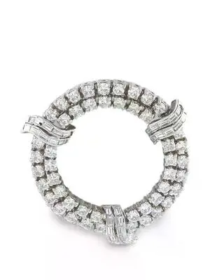 LB EXCLUSIVE Diamond Open-circle Brooch - Silver