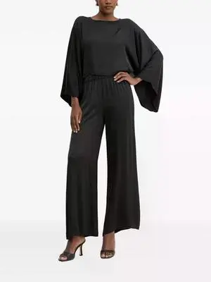 HAVEONE Elasticated-waistband Wide-leg Trousers