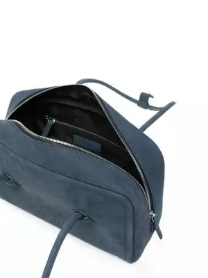 MARGESHERWOOD Embossed-logo Nubuck-leather Tote Bag