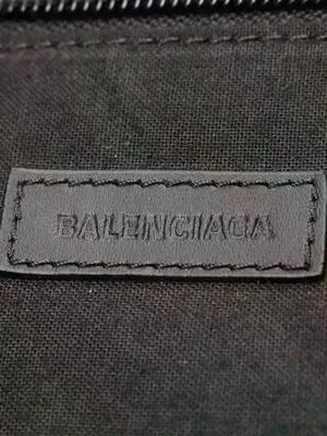 Balenciaga 2024 Leather Explorer Flap Crossbody Bag - Black