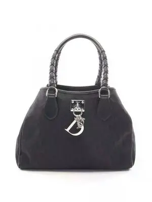 Dior 2000-2010 Diorissimo Trotter Canvas Lovely Handbag - Black