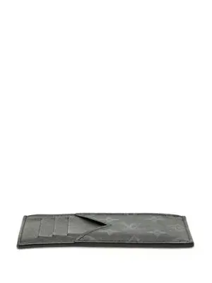 LOUIS VUITTON 2010-2026 Monogram Eclipse Taigarama Card Holder Coin Pouch