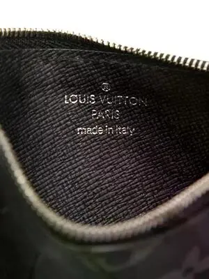 LOUIS VUITTON 2010-2026 Monogram Eclipse Taigarama Card Holder Coin Pouch