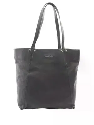 BVLGARI 2010-2026 Leather Tote Bag - Black