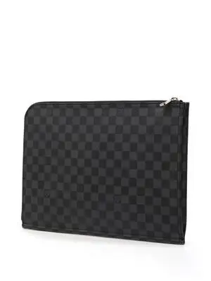 LOUIS VUITTON 2012 Damier Graphite Poche Documents Portfolio Clutch Bag