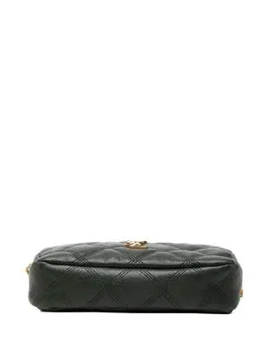 Saint Laurent 2021 Mini Quilted Lambskin Becky Double Zip Crossbody Bag - Black