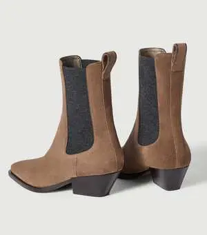 Brunello Cucinelli Suede Chelsea Boots 50