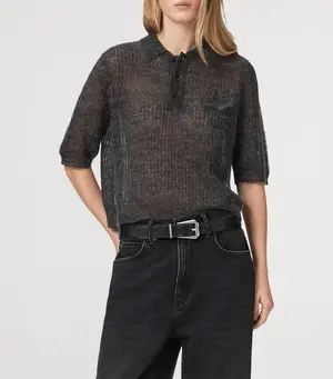 ALLSAINTS Mohair-blend Anabel Polo Top