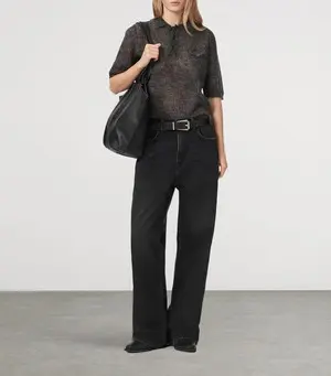 ALLSAINTS Mohair-blend Anabel Polo Top
