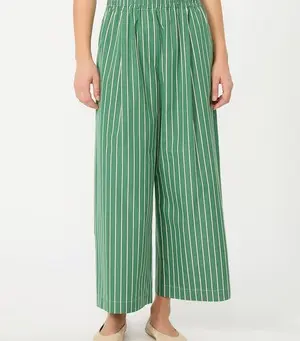 Max Mara Cotton Striped Wide-leg Trousers
