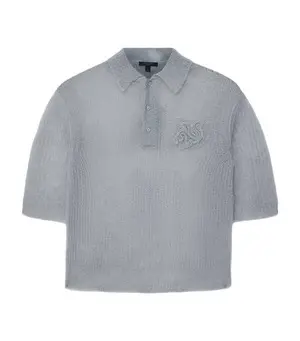 ALLSAINTS Mohair-blend Anabel Polo Top