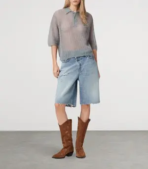 ALLSAINTS Mohair-blend Anabel Polo Top