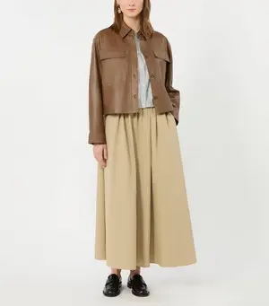 Max Mara Leather Cropped Jacket