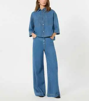 Max Mara Cotton Denim Shirt