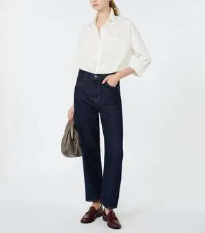 Max Mara Cotton Cropped Sleeve Shirt
