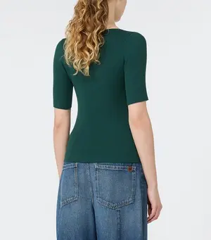 Max Mara Ribbed Boat-neck T-shirt