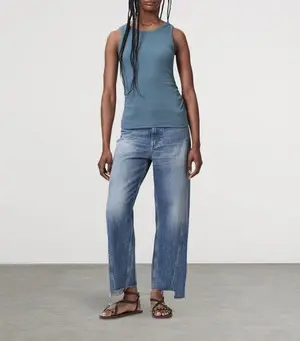 ALLSAINTS Ruched Katarina Tank Top - Blue