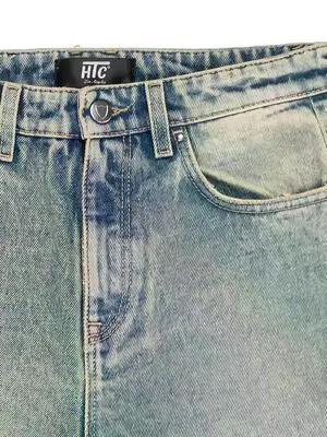 HTC LOS ANGELES Stonewashed Flared Jeans