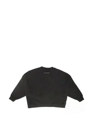 HTC LOS ANGELES Batwing-sleeve Logo-print Sweater - Black