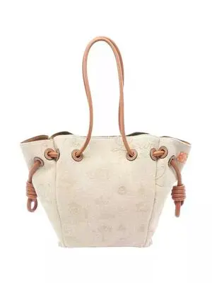 Loewe 2010-2026 Small Canvas Flamenco Knot Tote Bag - Neutrals