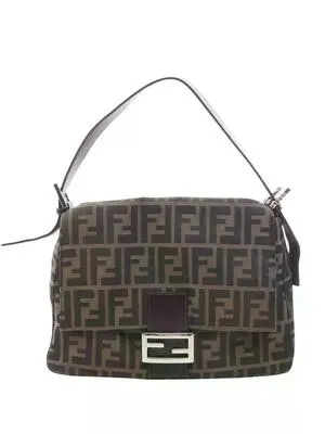 Fendi 2000-2010 Zucca Canvas Mamma Forever Shoulder Bag - Brown