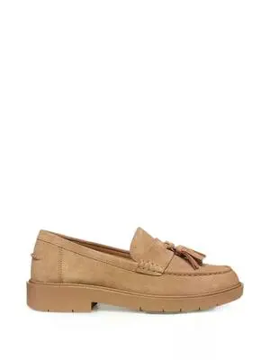 Geox Spherica Ec1 Tassel-detail Suede Loafers - Neutrals