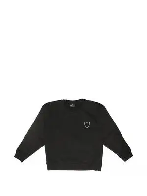HTC LOS ANGELES Logo-print Crew-neck Sweater - Black