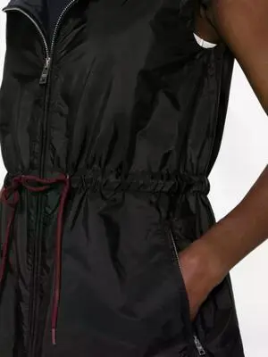 Prada Drawstring-waist Sleeveless Mini Dress