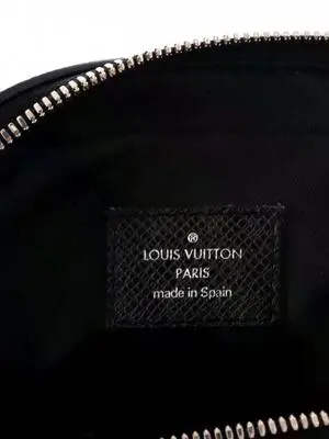 LOUIS VUITTON Anton Pochette Taiga Leather Crossbody Bag - Grey