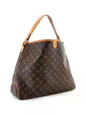 LOUIS VUITTON Delightful Handbag Monogram Canvas Mm Hobo Bag - Brown