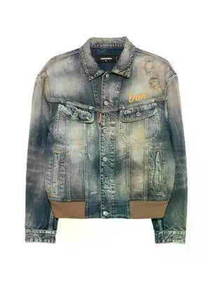 Dsquared2 Distressed Denim Jacket - Blue