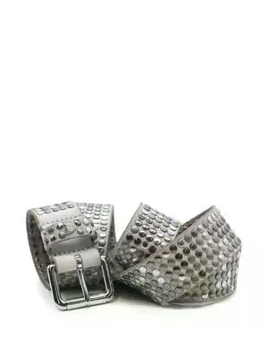 HTC LOS ANGELES Stud-embellished Leather Belt