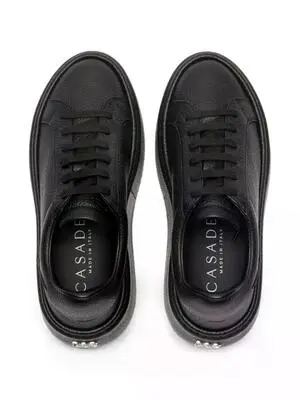 Casadei I-box Leather Sneakers - Black