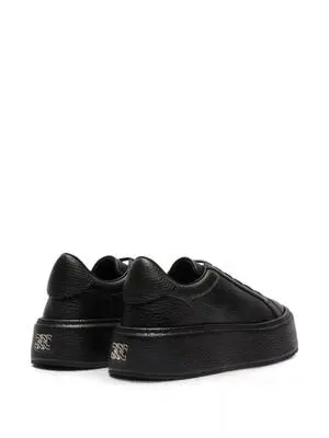 Casadei I-box Leather Sneakers - Black