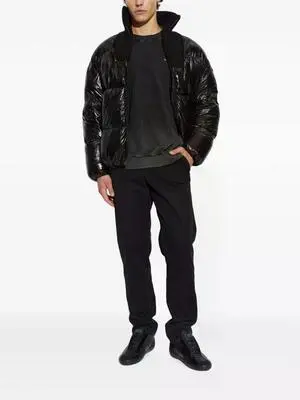 DIESEL® Ribbed-knit Panel Puffer Jacket