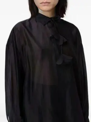 HANITA Floral-detail Chiffon Blouse