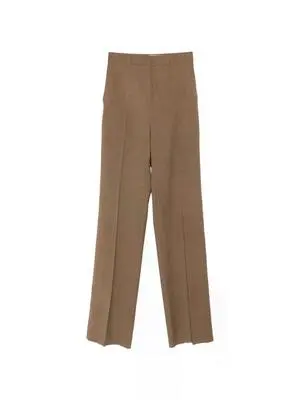 Max Mara Stripe-pattern Straight-leg Trousers - Brown