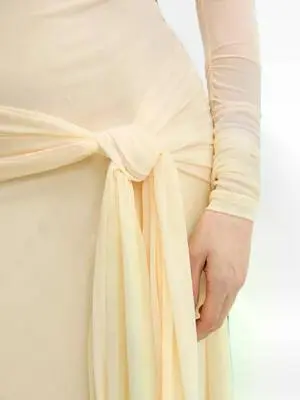 Bardot Selina Off-shoulder Ruched Maxi Dress - Neutrals