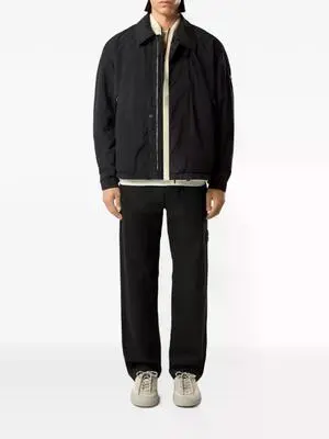 Stone Island Logo-patch Chino Trousers - Black