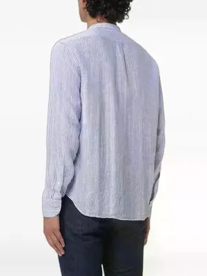 B.D.BAGGIES Striped Band-collar Shirt
