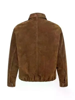 GIORGIO BRATO Suede Shirt-collar Jacket - Brown