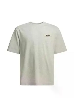 Jacquemus Logo-patch Cotton T-shirt - Grey