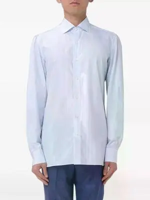 Luigi Borrelli Spread Collar Shirts For Men