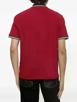 Versace Greca-trim Embroidered Polo Shirt