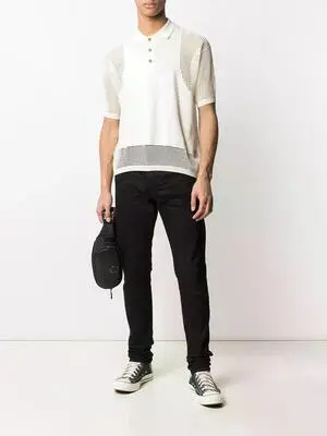Dsquared2 Mesh-insert Short Sleeved Polo Shirt
