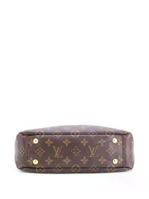 LOUIS VUITTON Monogram Canvas Pallas Tote Shoulder Bag - Brown
