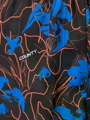 COUNTY OF MILAN Abstract Floral Print Shorts